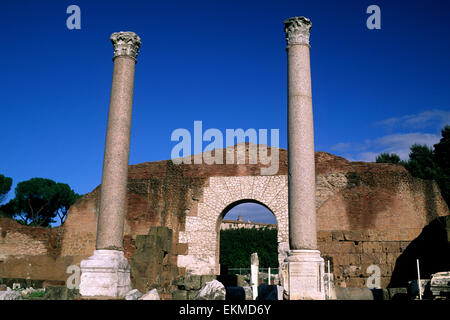 columns and ruins of Basilica Aemilia (Basilica Emilia) in the Roman ...