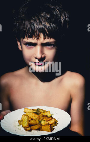 French Fries in White Paper Bucket with Question Mark on a white ...