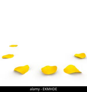 Yellow rose petals fall to the floor Stock Photo - Alamy