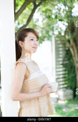 Profile side view portrait of attractive cheerful businesswoman ...