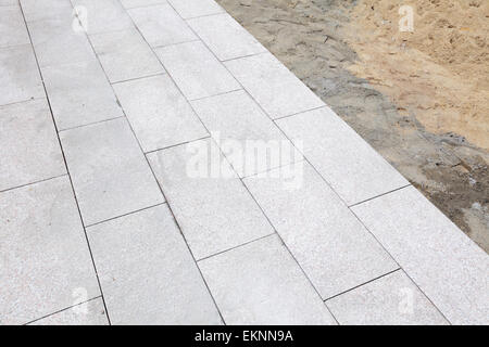 Unfinished outdoor paving stone Stock Photo - Alamy