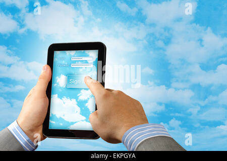 Login with email and password on computer screen Stock Photo - Alamy
