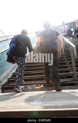 Walking up the steps Stock Photo - Alamy