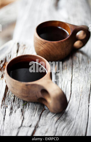 Traditional Finnish wooden mug kuksa Stock Photo - Alamy