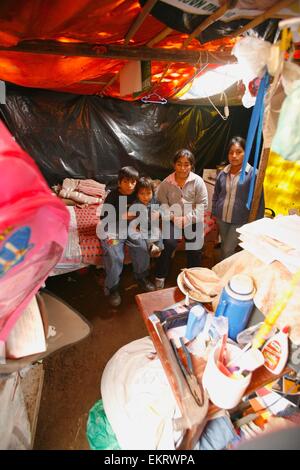 Family In Poverty Stricken Dwelling, Lima, Peru Stock Photo - Alamy