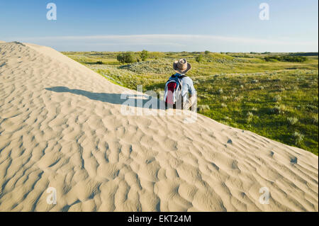 Hiking In The Great Sandhills; Sceptre Saskatchewan Canada Stock Photo ...