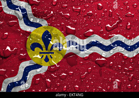 Flag of St. Louis with rain drops Stock Photo - Alamy