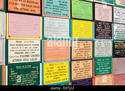 Memorial Plaques in Honor of Spectacular Matador Performances at ...