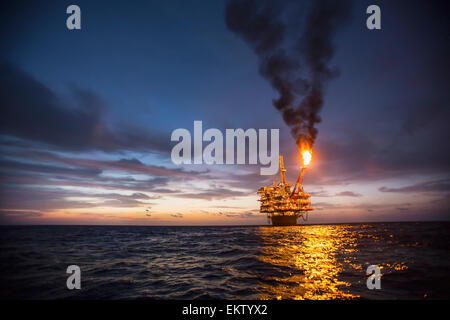 Flame coming off perdido oil rig in gulf of mexico;Corpus christi texas ...
