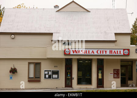 Wasilla City Hall, Wasilla, Alaska, USA Stock Photo: 19365317 - Alamy