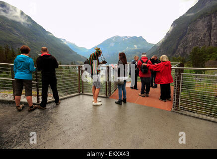 Geiranger fiord Flydal viewpoint Mountains Norway Stock Photo - Alamy