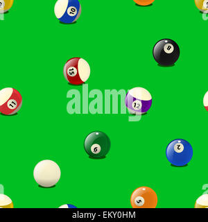 Seamless billiards balls pattern background. Vector illustration Stock ...