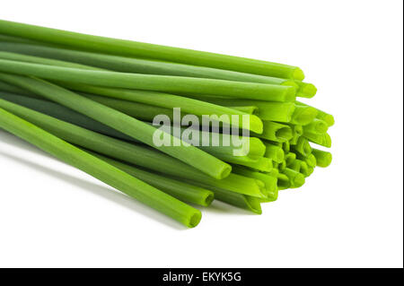 small bunch of Chives isolated on white background Stock Photo - Alamy