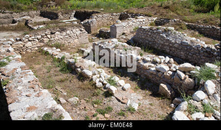 Ancient ruins in Dion Stock Photo - Alamy