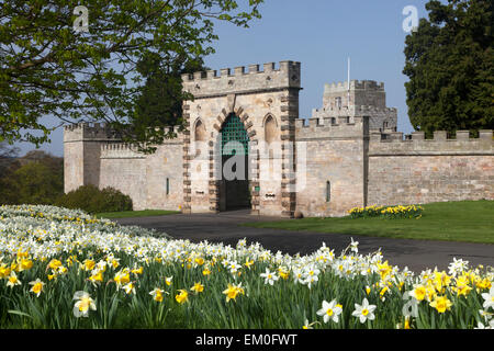 Flowers And The Entrance Gate To Ford Castle; Ford Northumberland ...