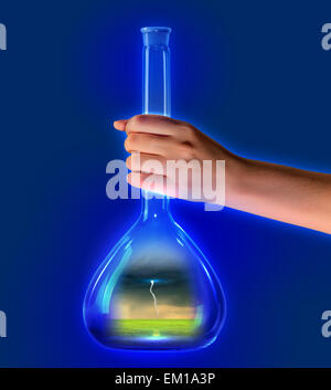 Lightning in test tube Stock Photo - Alamy