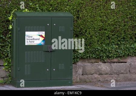 fibre broadband box located on street in harrogate, north yorkshire ...