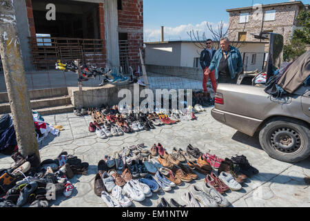 The village of Xarre on the Vrina plain at Butrint National Park ...