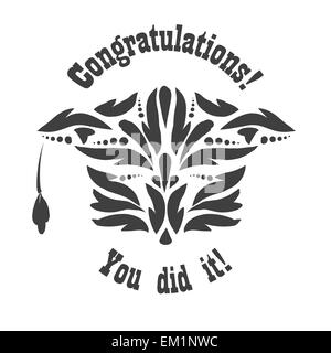 Greeting Card With Congratulations Graduate Completion of Studies Stock ...