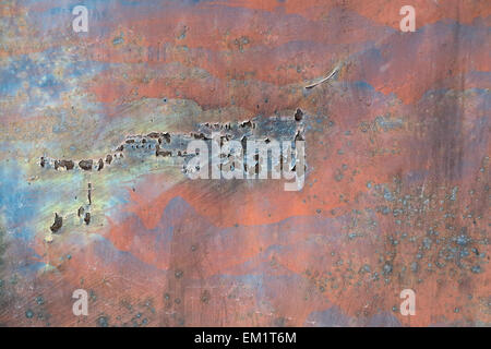 Detail of the old rusty metal - flaky paint Stock Photo - Alamy