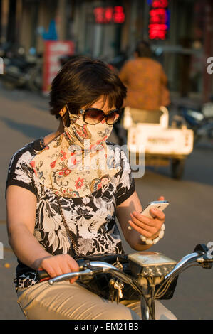 Work from home, Back of Asian young businesswoman video conference call ...