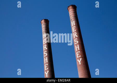 A view of the original Hershey Chocolate factory in Hershey ...
