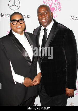 Magic Johnson & Earvin III Johnson (EJ) arriving for the Carousel Of ...