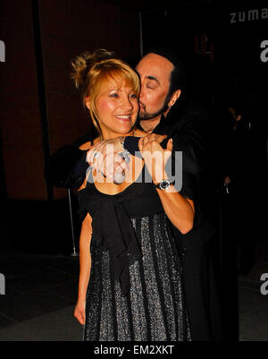 David Gest and Malandra Burrows leaving the 'Grease Is The Word' Stock ...
