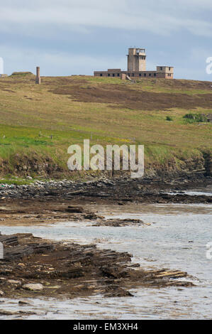 Wartime signal station at Stanger Head, Isle of Flotta, Orkney Stock ...