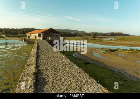Watermill in marine, Noja, Isla, Cantabria, Spain Stock Photo - Alamy