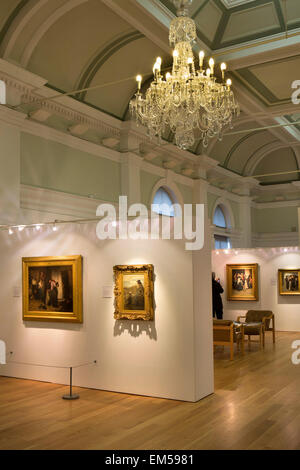 Mercer Art Gallery in Harrogate interior with s senior lady ...