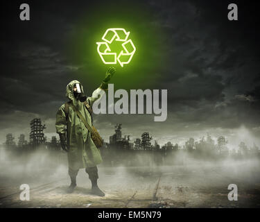 Stalker touching sign Stock Photo - Alamy