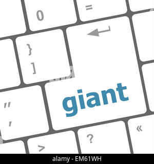giant button on computer pc keyboard key Stock Photo - Alamy