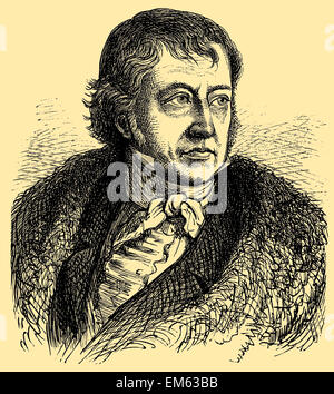 Georg Wilhelm Friedrich Hegel, 1770 - 1831, a German philosopher of ...