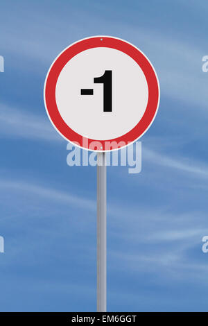 Minus and road sign Stock Photo - Alamy