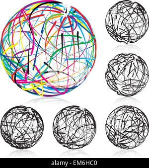 Scribble ball vector illustrated icon Stock Vector Image & Art - Alamy