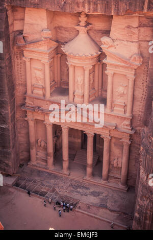 Overlooking the Treasury Building at Petra, Jordan Stock Photo - Alamy