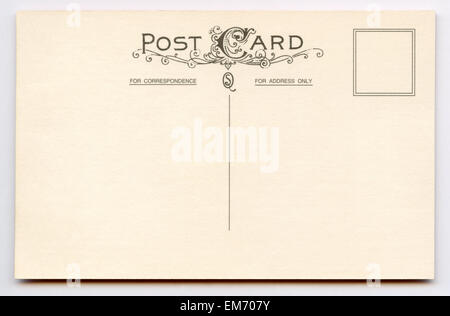 Vintage postcard back side Stock Photo - Alamy