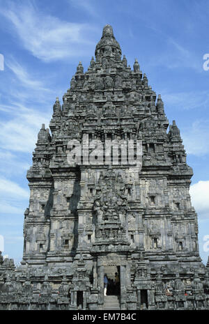 Indonesia, Java, Prambanan, Overview Of Temple Ruins Stock Photo - Alamy