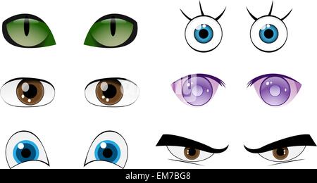 set of cartoon characters for the eyes Stock Vector Image & Art - Alamy