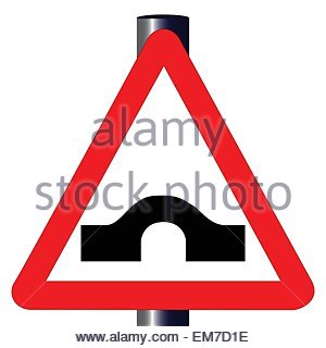 Warning triangle Hump bridge Stock Photo: 52806489 - Alamy