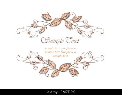 decorative frame with leaves Stock Vector Image & Art - Alamy