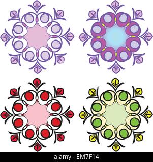 Circular Flower decorative patterns Stock Vector Image & Art - Alamy