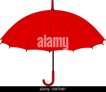 Red umbrella icon. Yellow umbrella isolated on white background ...