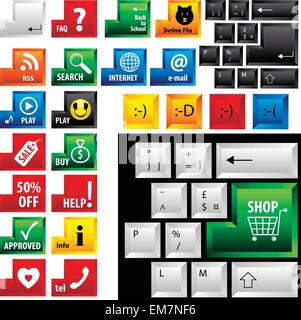 Computer keyboard key with key sale. Keyboard keys icon button Stock ...