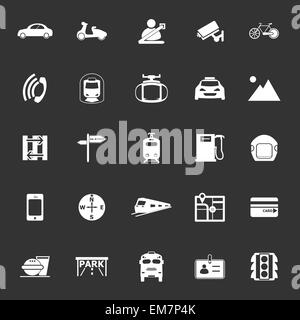 Land transport related icons on white background, stock vector Stock ...