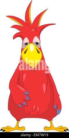 Cartoon Parrot isolated. popinjay Vector illustration Stock Vector ...