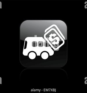Vector illustration of single isolated bus icon Stock Vector Image ...