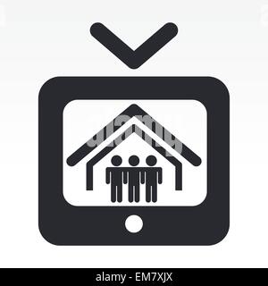 Vector illustration of single isolated tv-phone icon Stock Vector Image ...