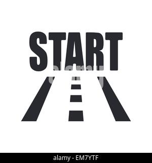 Vector illustration of single isolated start icon Stock Vector Image ...